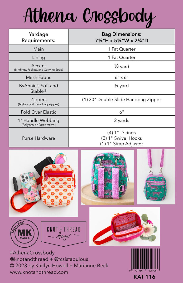 Athena Crossbody 2nd Edition (PDF Pattern) – Knot and Thread Design