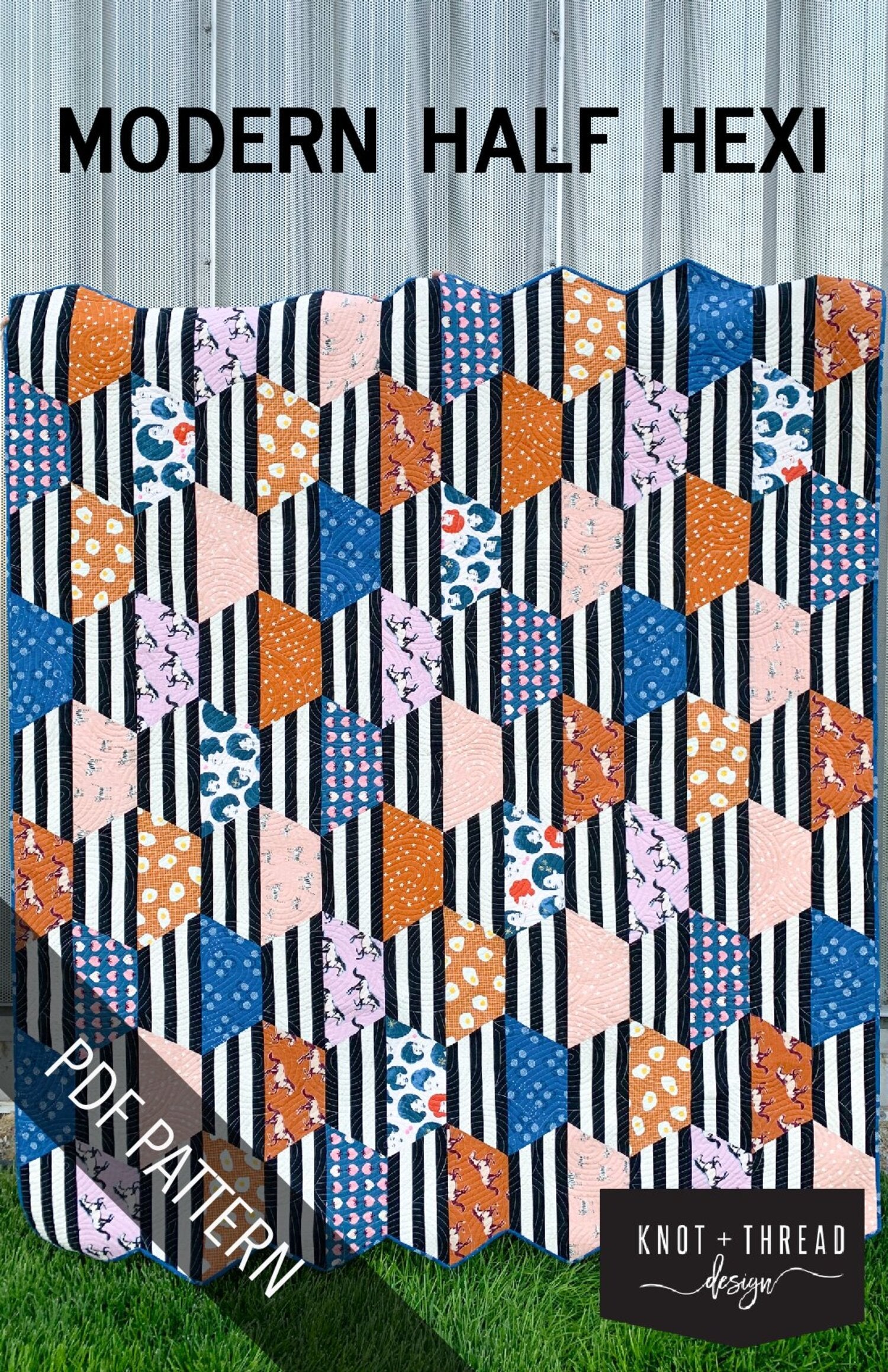 Modern Half Hexi (PDF Pattern) – Knot and Thread Design