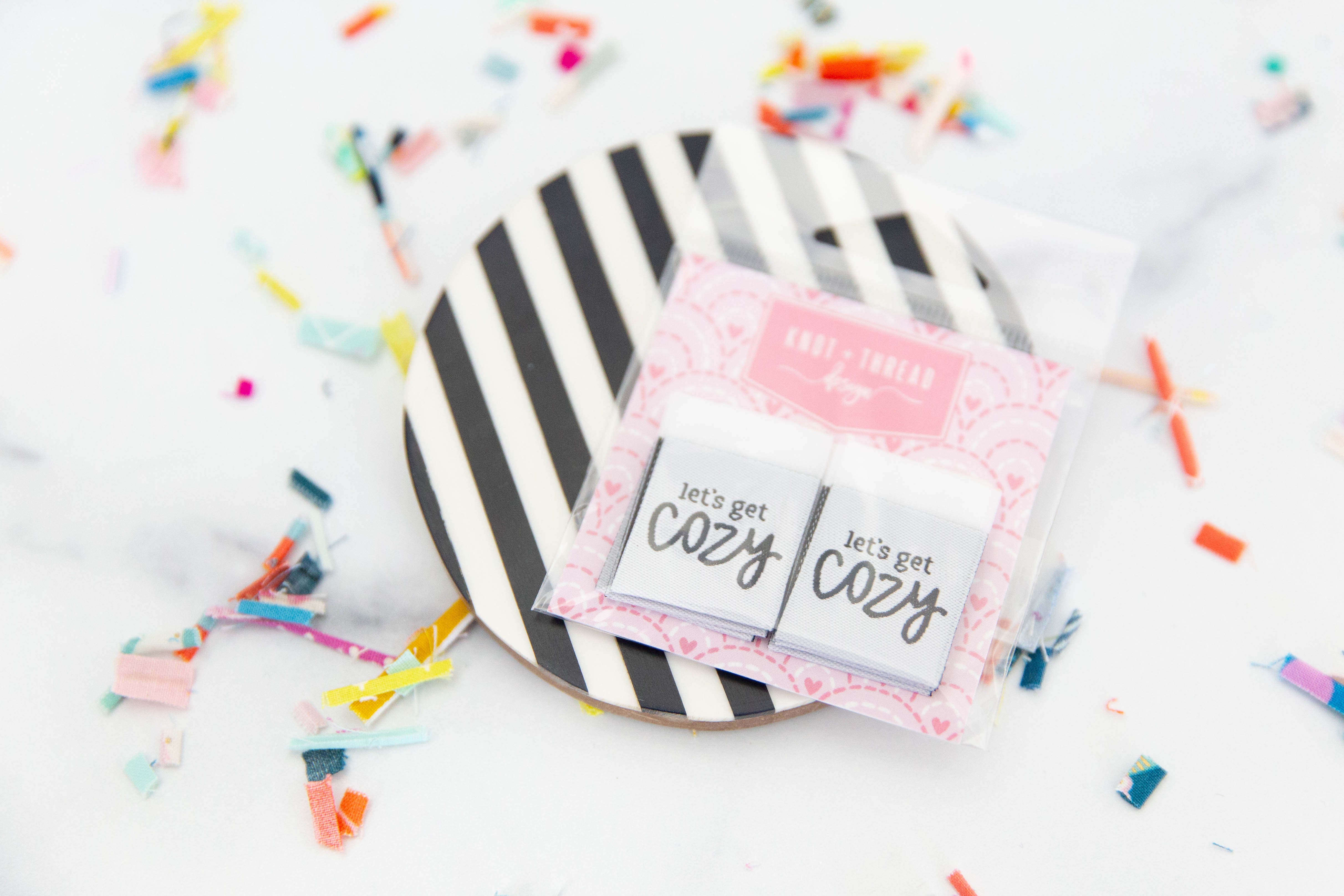 Let's Get Cozy Sew-in Labels – Knot and Thread Design